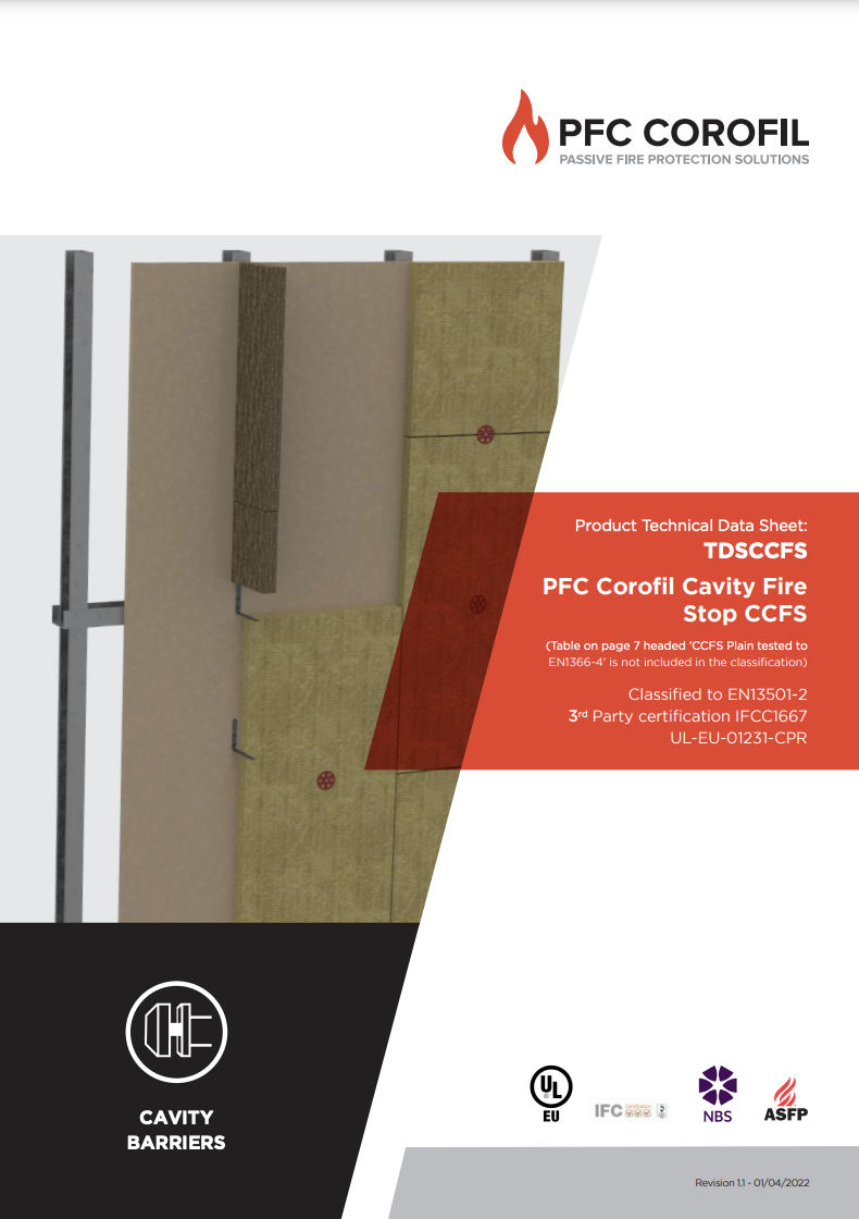 PFC Corofil Cavity Fire Stop CCFS | Cavity Barriers | PFC Corofil