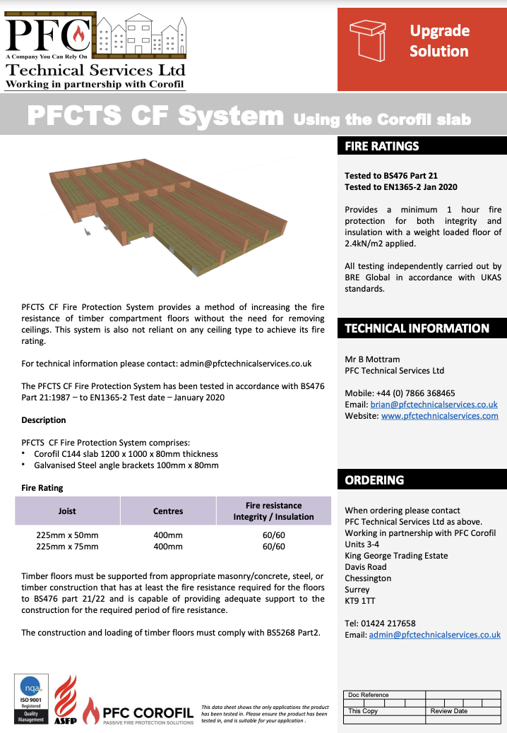 PFCTS CF System using the Corofil slab | PFC Corofil