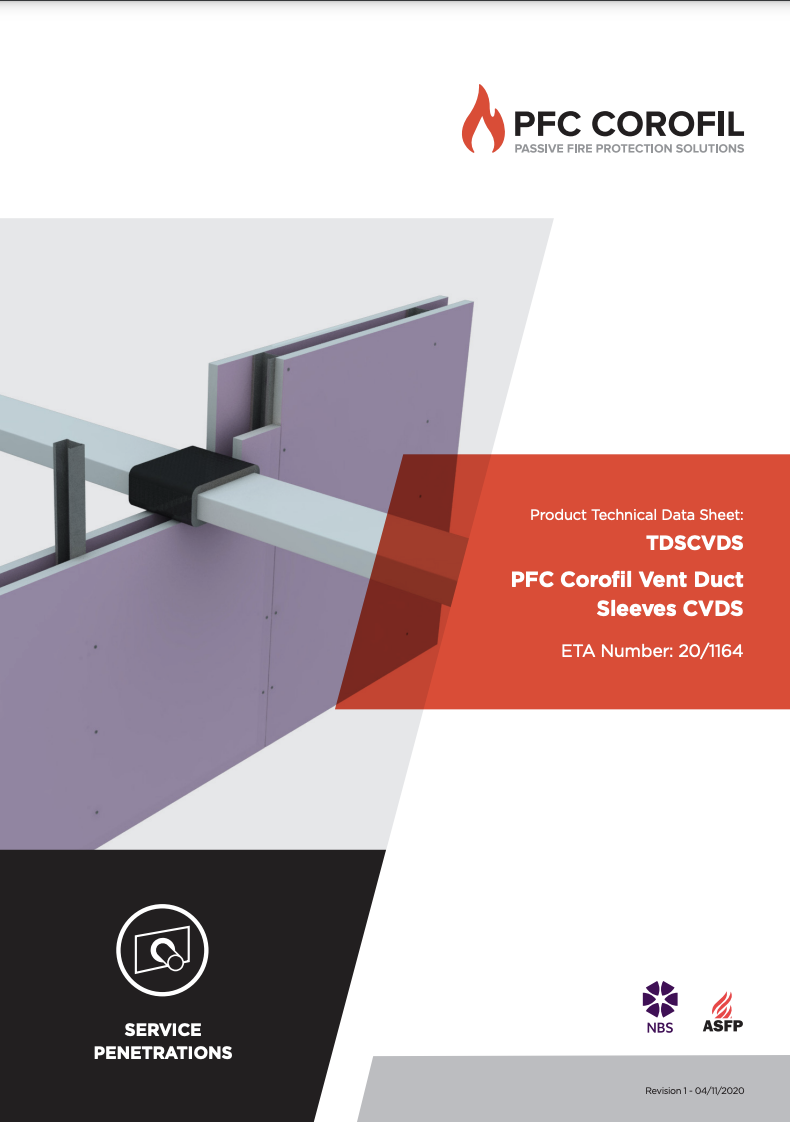 PFC Corofil Vent Duct Sleeve CVDS | Service Penetrations | PFC Corofil