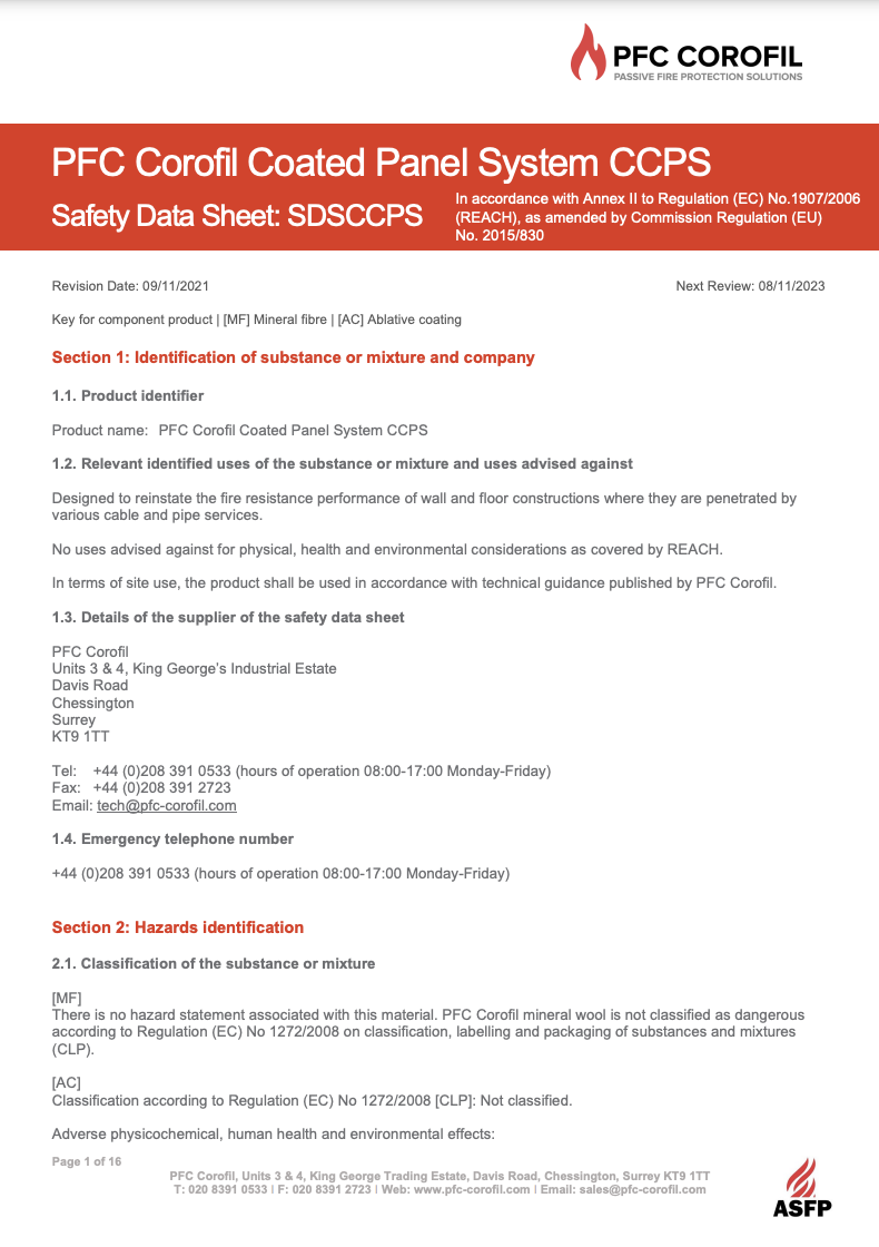 PFC Corofil Coated Panel System CCPS | PFC Corofil